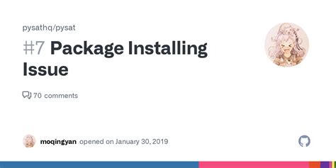 package installing issue · issue 7 · pysathq pysat · github