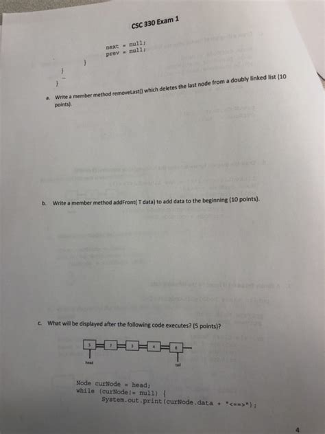 Solved 3 A Doubly Linked List Is Based On The Following