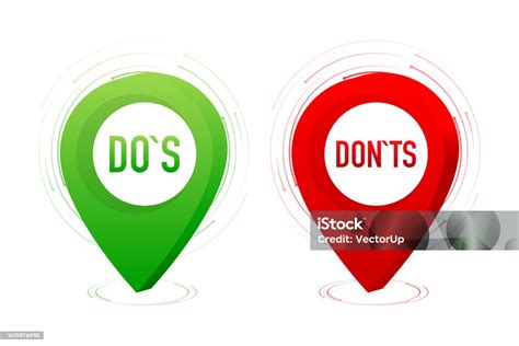 Dos 및 Donts와 Ui 버튼을 표시합니다 플랫 간단한 스타일 트렌드 현대 빨간색과 녹색 체크 마크 감소에 대한 스톡 벡터 아트 및 기타 이미지 Istock