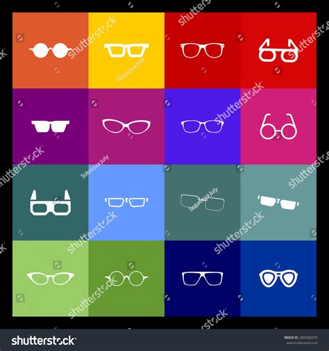 Glasses Icon Set Stock Vector Royalty Free 285306074 Shutterstock