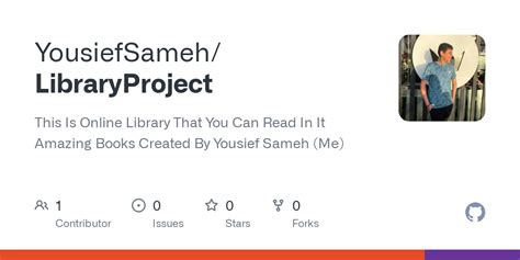 Github Yousiefsamehlibraryproject This Is Online Library That You Can Read In It Amazing