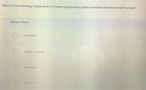 solved which of the following components of a linear