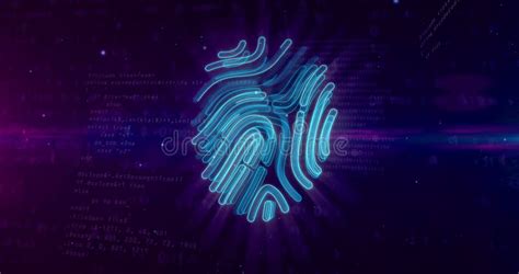Fingerprint Cyber Id Security And Identity Symbol Digital Concept Stock Video Video Of
