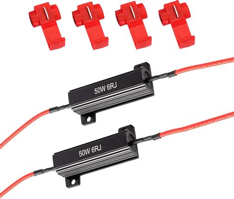 Cueclue 2 Pcs 50w 6 Ohm Load Resistors Aluminum Case Resistor Load Resistors For