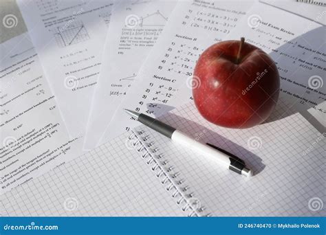 Handwriting Of Mathematics Quadratic Equation On Examination Practice