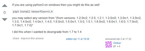 180424 How To Downgrade Tensorflow Programmerah