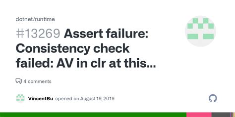 Assert Failure Consistency Check Failed Av In Clr At This Callstack