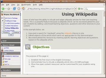 Elearning XHTML Editor WikiEducator