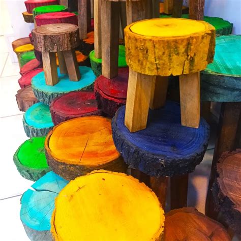 کمدا قیمت و خرید پایه گل تنه درختی رنگی رنگ رنگی رنگی سایز ذکر شده