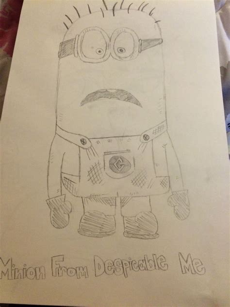 Minion From Despicable Me By Me Ariel Drawing Sketches Minions