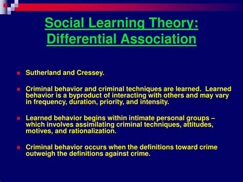 Ppt Chapter 7 Social Process Theories Learning Control And Reaction Powerpoint Presentation