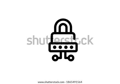Hacker Outline Icon Loked Stock Vector Royalty Free Shutterstock