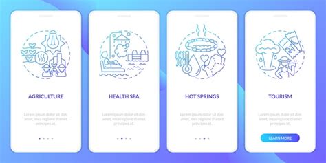 Premium Vector Usage Of Geothermal Energy Blue Gradient Onboarding