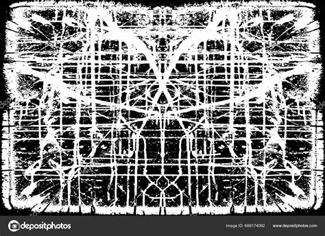 Abstract Black White Pattern Composition Messy Symmetrical Details Background Use Stock Vector