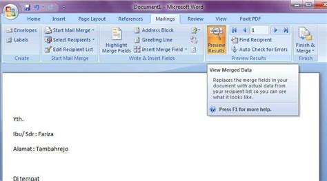 Cara Menggunakan Mail Merge Pada Microsoft Word Dengan Mudah