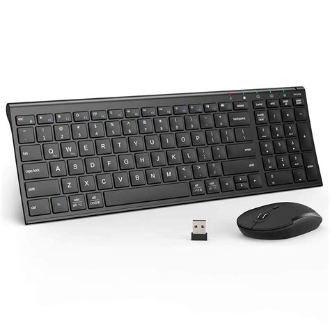 Iclever Gk03 Wireless Keyboard And Mouse Combo Black 2 4g Portable Wireless Keyboard Mouse