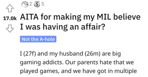 Is She Wrong For Making Her Mother In Law Believe Shes Having An Affair People Responded