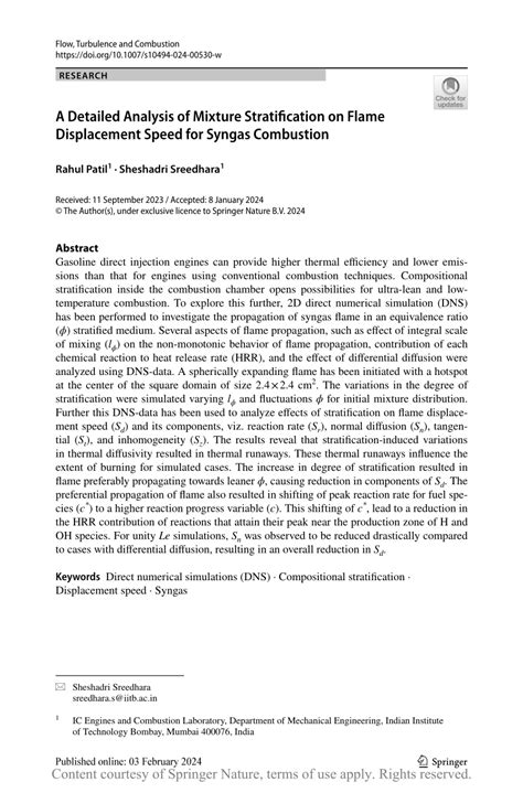 A Detailed Analysis Of Mixture Stratification On Flame Displacement