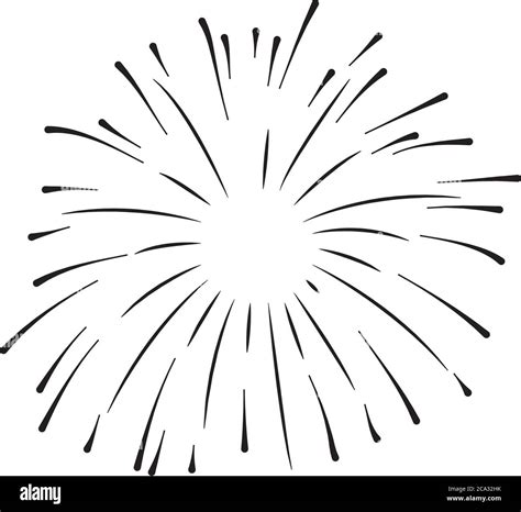Firework Explosion Icon Silhouette Style Vector Illustration Stock Vector Image And Art Alamy