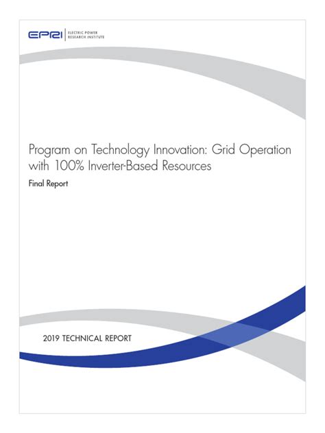 program on technology innovation grid operation with 100 inverter