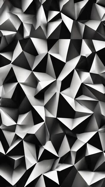 Premium Photo Abstract Monochrome Black And White Polygonal Background Vect