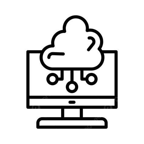 Cloud Computing Line Icon Vector Cloud Cloud Storage Computing Png And Vector With