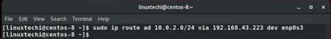 How To Add And Delete Static Route In Linux With Ip Command