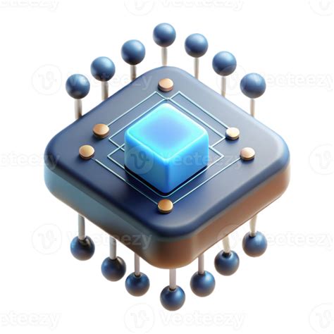 Vibrant Abstract A Single Levitating Microchip Emitting Binary Code Visualized As Glowing