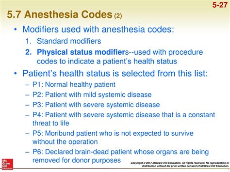List Of Anesthesia Codes At Margaret Burgin Blog