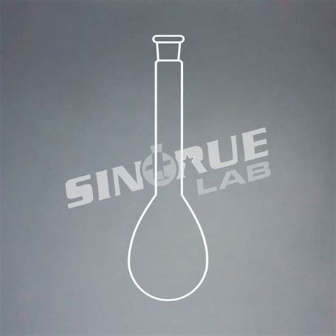 Laboratory Glass Eggplant Shape Long Neck Standard Ground Mouth Flask Flask And Standard