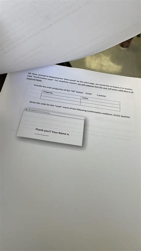 Solved Write The Code For The Load Event Of The Following