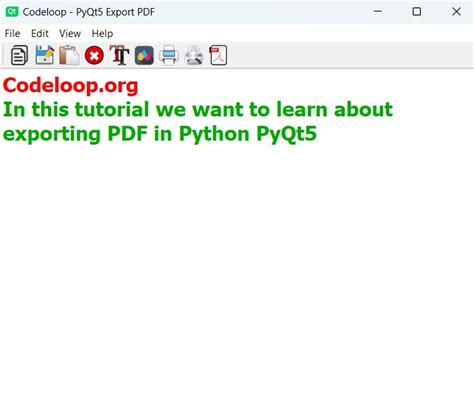 How To Export File As Pdf In Pyqt5 Codeloop