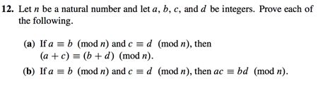 Solved Let N Be A Natural Number And Let A B C And D Be
