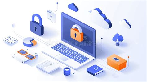 Cyber Security Protecting Data In The Cloud Stock Illustration Illustration Of Hack Lock