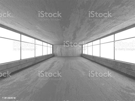 어두운 콘크리트 빈 방입니다 현대적인 아키텍처 디자인 0명에 대한 스톡 사진 및 기타 이미지 0명 3차원 형태 가정의 방 Istock