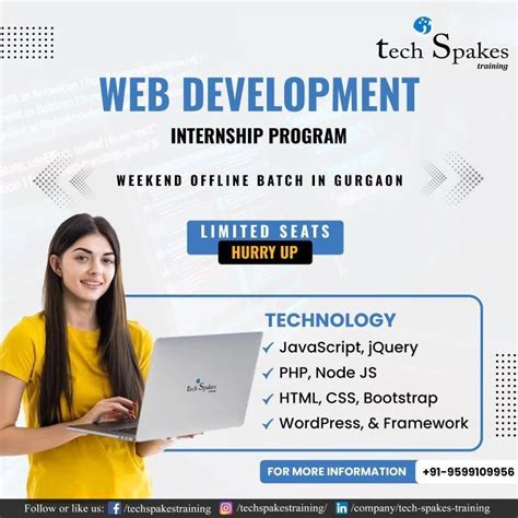 Tech Spakes Training On Linkedin Webdevelopment Internship Javascript Php Html Css