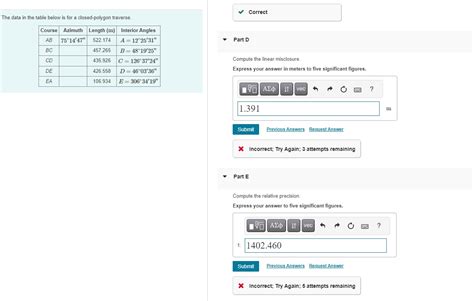 Solved The Data In The Table Below Is For A Closed Polygon