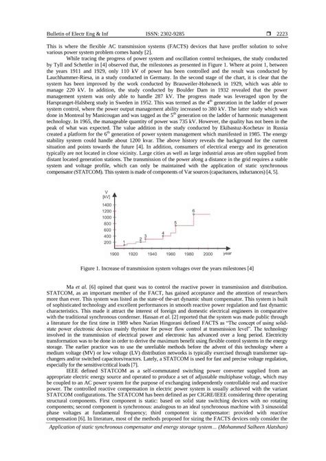 Pdf Application Of Static Synchronous Compensator And Energy