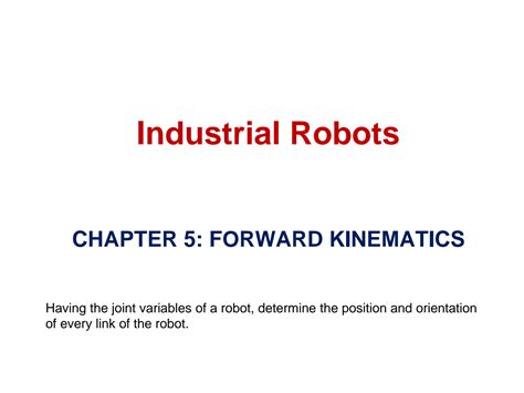 Solution Chapter5 Forward Kinematics Studypool