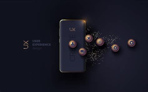 Premium Vector Mobile Ui Ux Korbon And Gold Concept
