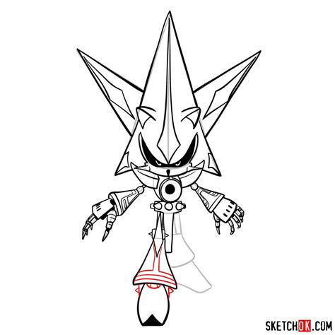 How To Draw Neo Metal Sonic Sketchok Easy Drawing Guides