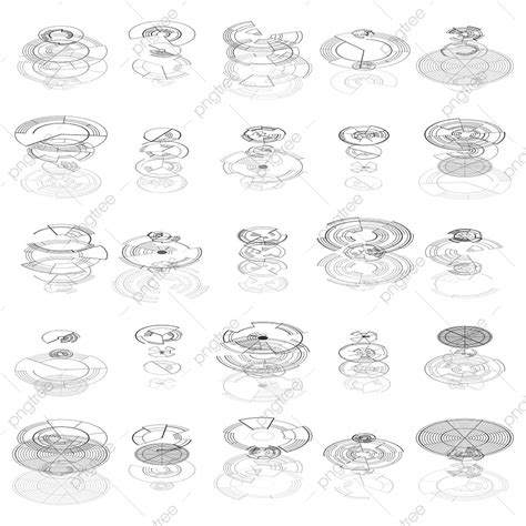 Set Of Abstract Hud Elements Isolated On White Background Symbols Vector Fx PNG And Vector