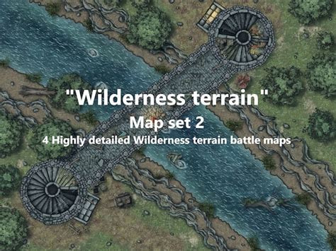 RPG Top Down Battle Map Pack Wilderness Terrain Set Etsy