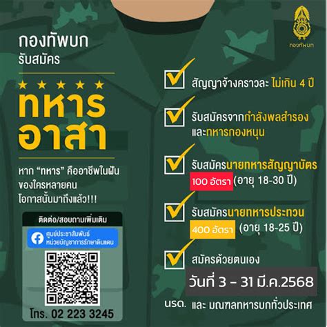 📣 กองทัพบก Army Info Etc ข่าวเปิดสอบทหารทุกเหล่าทัพ