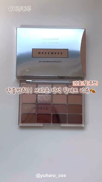 단종멈춰 가을웜 찰떡인 브라운정석 팔레트 리뷰🤎 웨이크메이크웜톤웜톤추천 Youtube