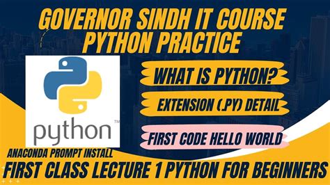 Python For Beginners Governor Sindh It Course Practice Youtube