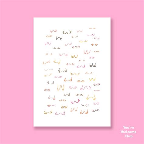 Art Print • Boob Diversity • Youre Welcome Club Etsy