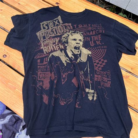 Johnny Rotten Sex Pistols Tee Sz L Balls To The Depop
