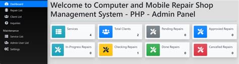 Repair Shop Management System In Php And Mysql With Source Code