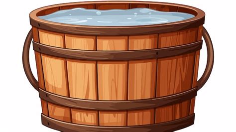 물 으로 가득 찬 나무 버 만화 일러스트레이션 프리미엄 Ai 생성 벡터